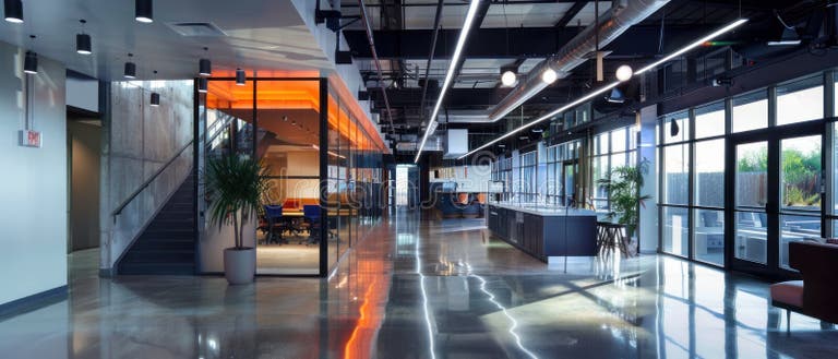 Hightech Facility Aglow with Enchanted Energy, Dynamic Angle, Bright ...