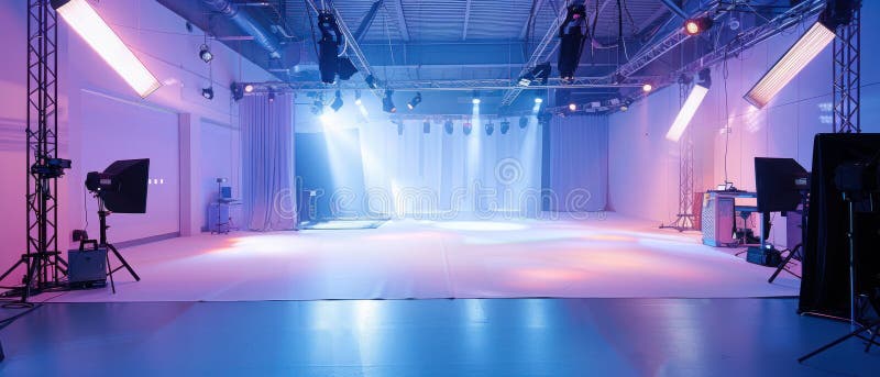 Hightech Facility Aglow with Enchanted Energy, Dynamic Angle, Bright ...