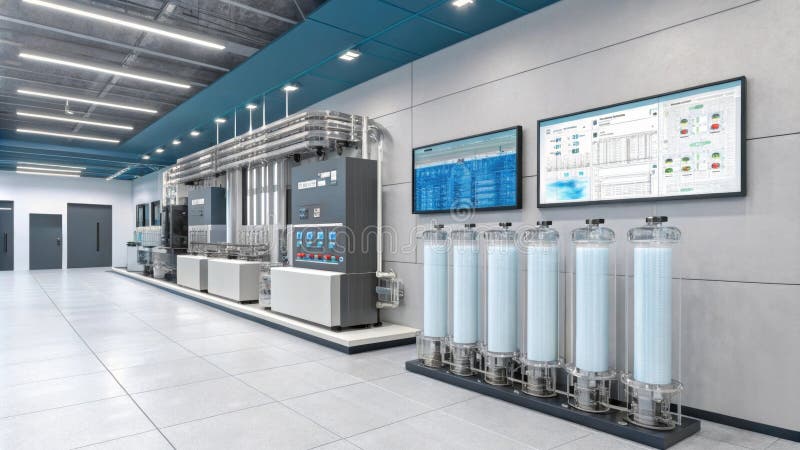 A Hightech Facility Featuring Advanced Filtration Systems To Separate ...