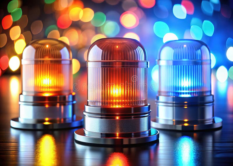 Set Modern Emergency Beacons Stock Illustrations – 1 Set Modern ...