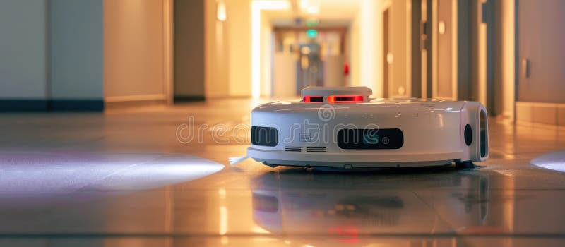 Advanced Robotic Cleaning Device in Modern Home Interior AIG62 Stock ...