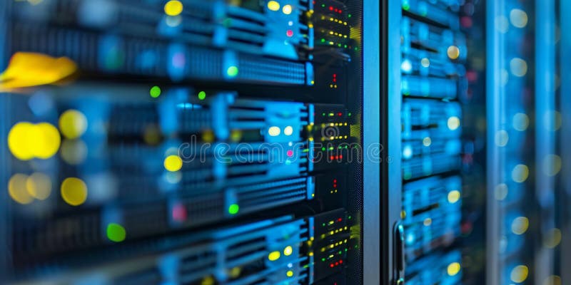 HighTech Server Rack in a Modern Data Center for Enhanced Performance ...