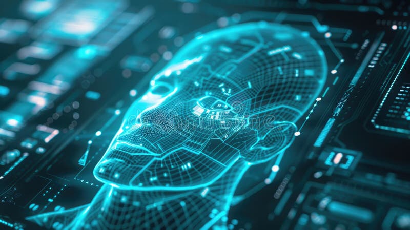 In a Hightech Setting, a Futuristic Robot with Advanced AI Technology ...