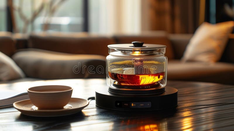 A Hightech Tea Warmer with Adjustable Temperature Settings Ensuring the ...