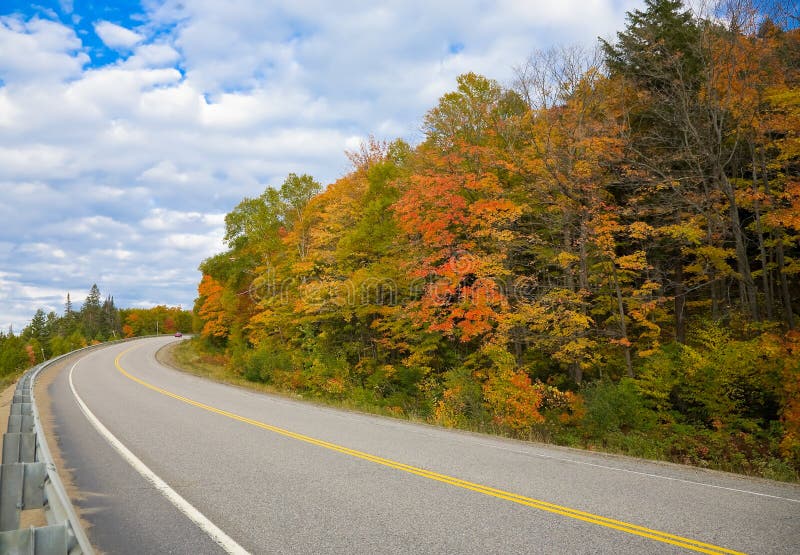 Fall highway stock image. Image of auto, cloudy, highway - 1318553