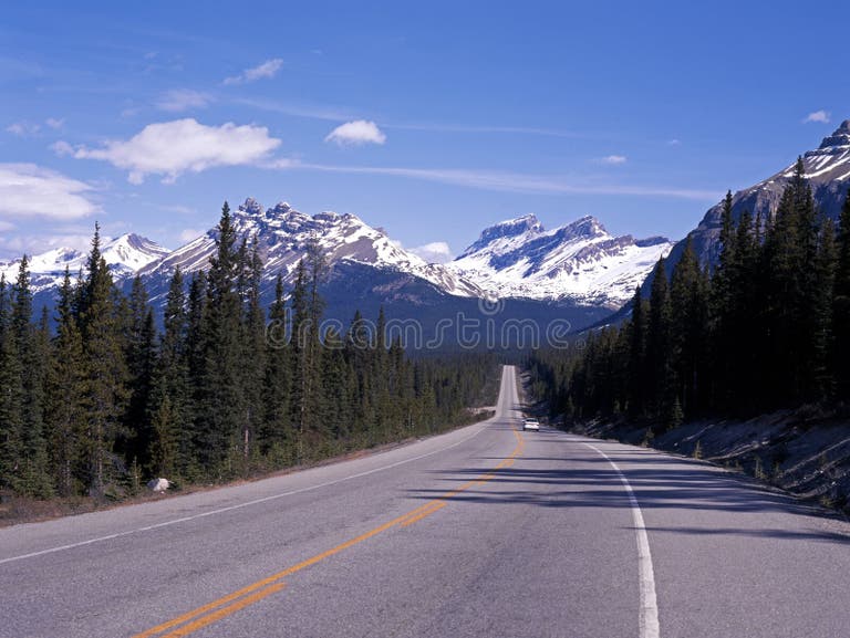 Highway 93, Icefields Parkway, Canada. Stock Image - Image of holidays ...