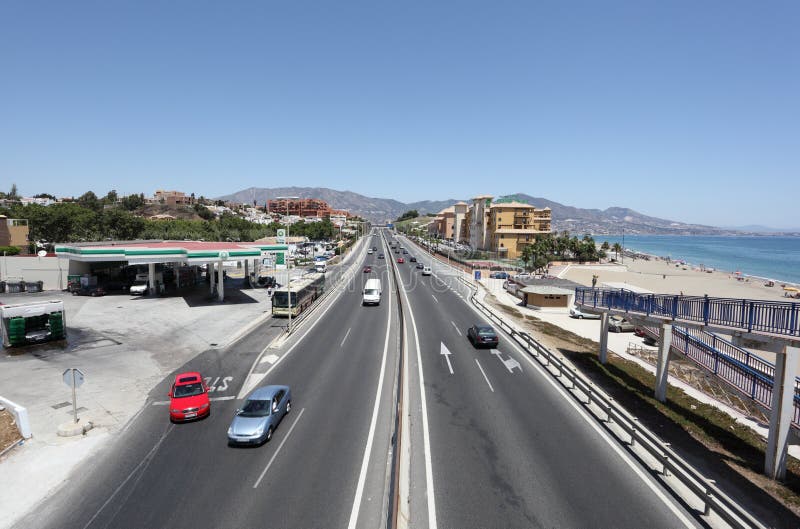 Highway A7 in Fuengirola, Spain Editorial Stock Image - Image of ...