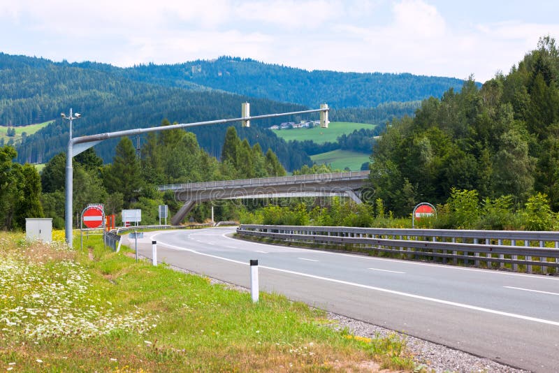 Highway in Austrian Alps stock photo. Image of alps, clean - 18933046