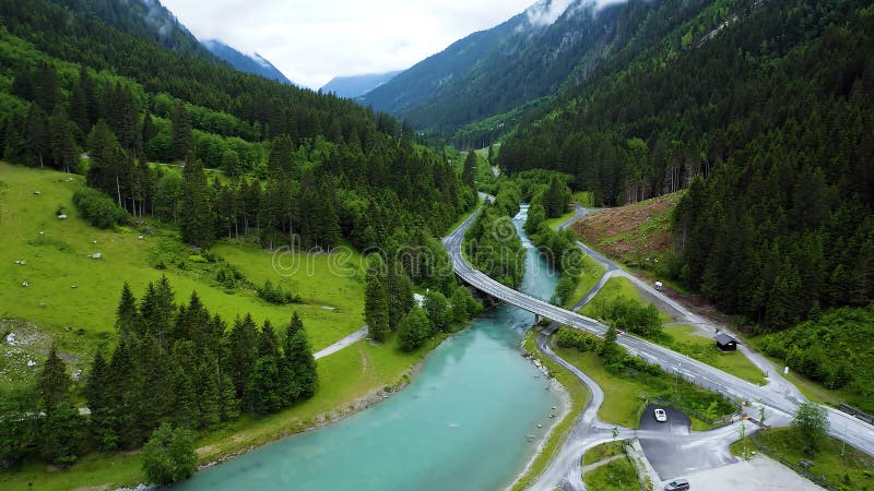 Highway among the Austrian Mountains Stock Photo - Image of ridge, road ...