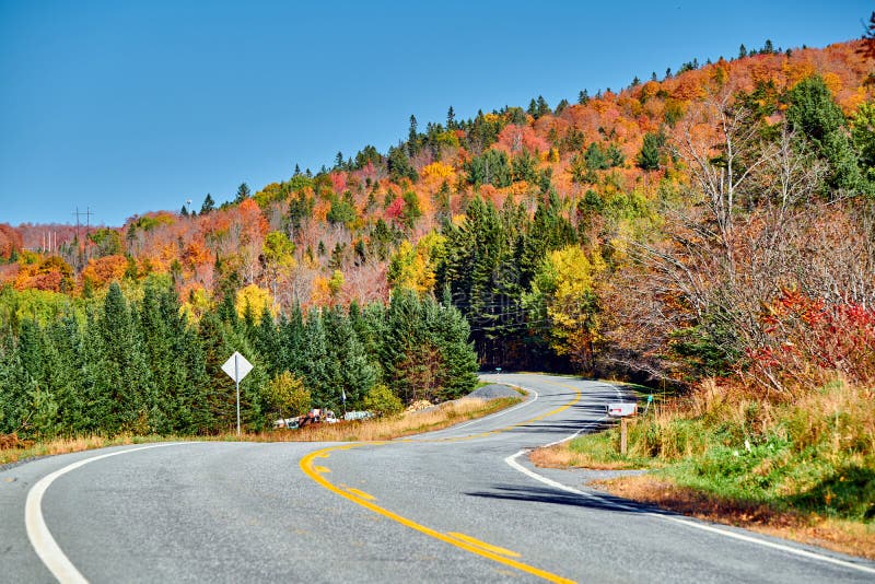 Highway at Autumn Day, Vermont, USA Stock Photo - Image of foliage ...