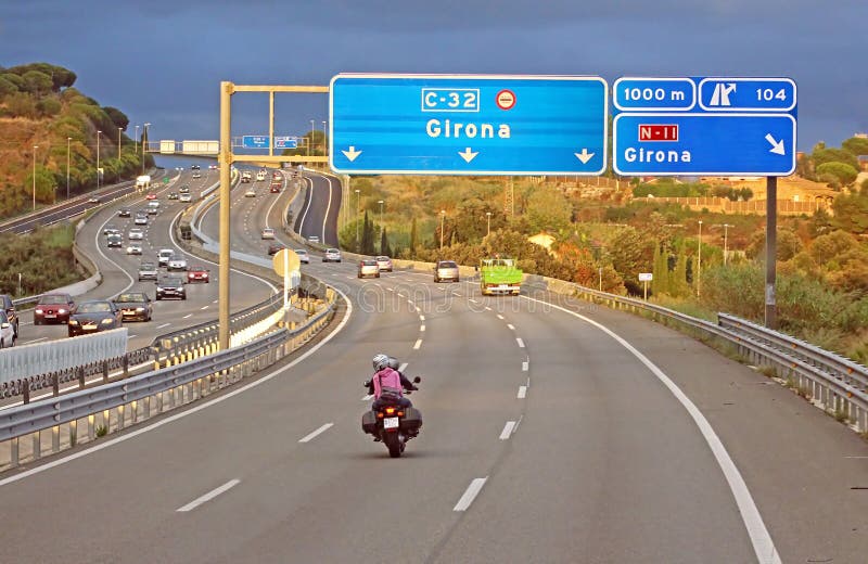 Highway from Barcelona To Gerona with Traffic Editorial Stock Image ... Highway from Barcelona To Gerona with Traffic Editorial Stock Image ...