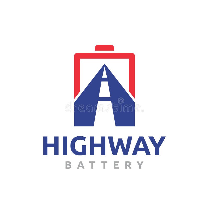 Highway Battery Charge Emergency Electric Vehicle Logo Template Stock ...