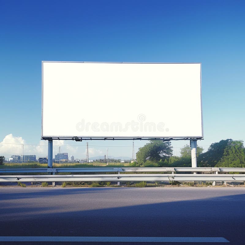 Highway Billboard Mockup with Two Blank Frames, Customizable Design ...