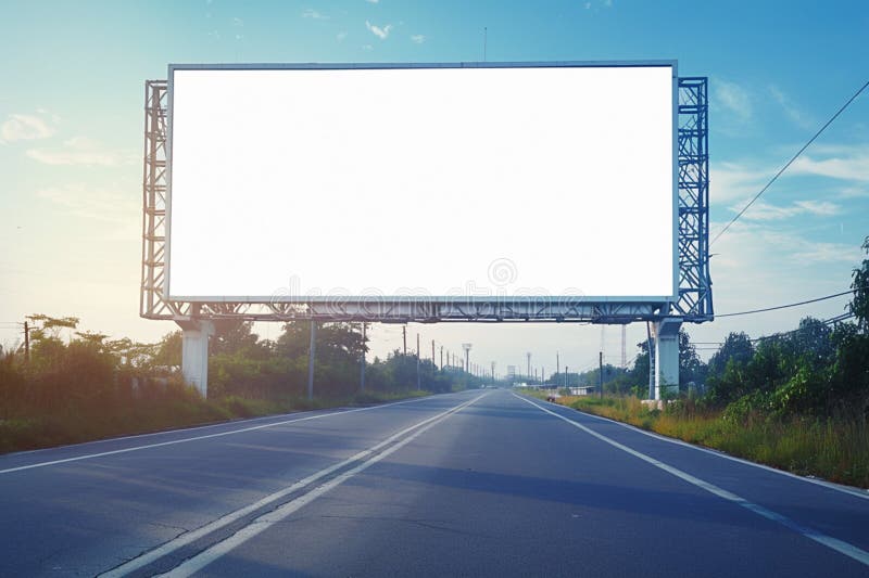 Highway Billboard Mockup with Two Blank Frames, Customizable Design ...