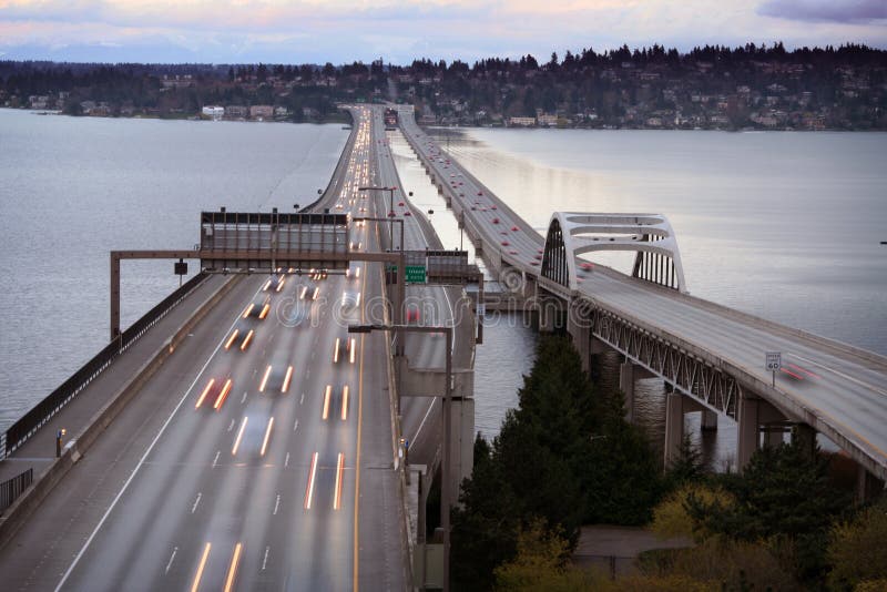 Highway Bridge stock photo. Image of traffic, light, seattle - 636068