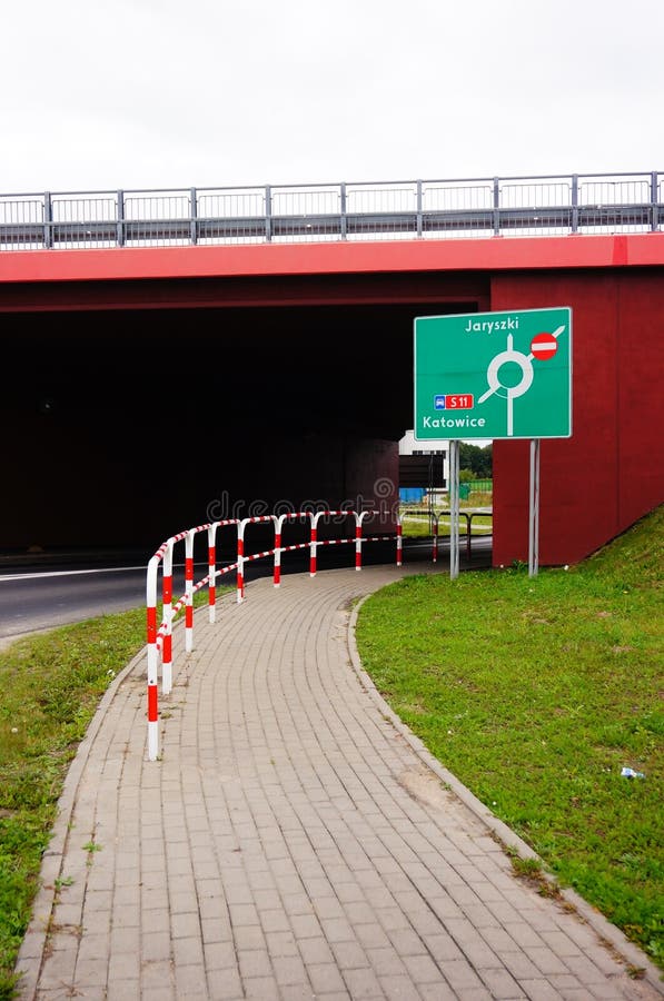 Highway bridge stock image. Image of direction, sign - 44388545