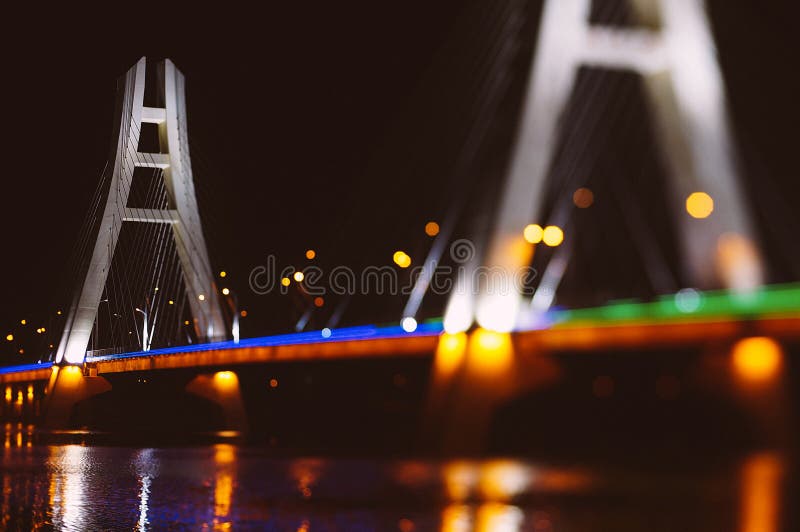 Highway bridge with light stock photo. Image of large - 38297480