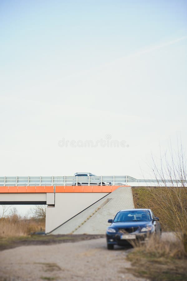 Highway Bridge Over the River Stock Photo - Image of beach, water ...
