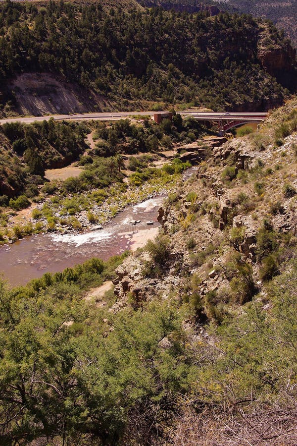 Highway Bridge in Salt River Canyon Stock Photo - Image of road, bridge ...