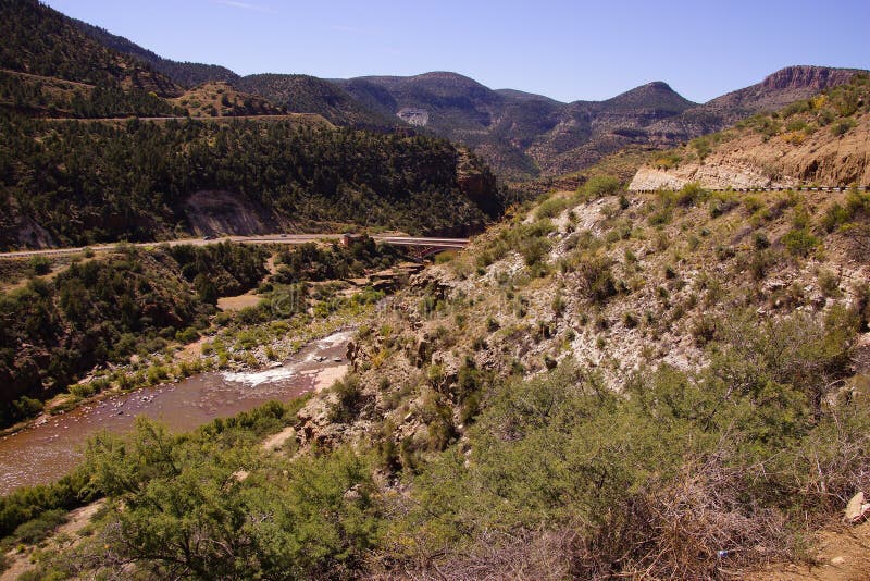 Highway Bridge in Salt River Canyon Stock Photo - Image of highway ...