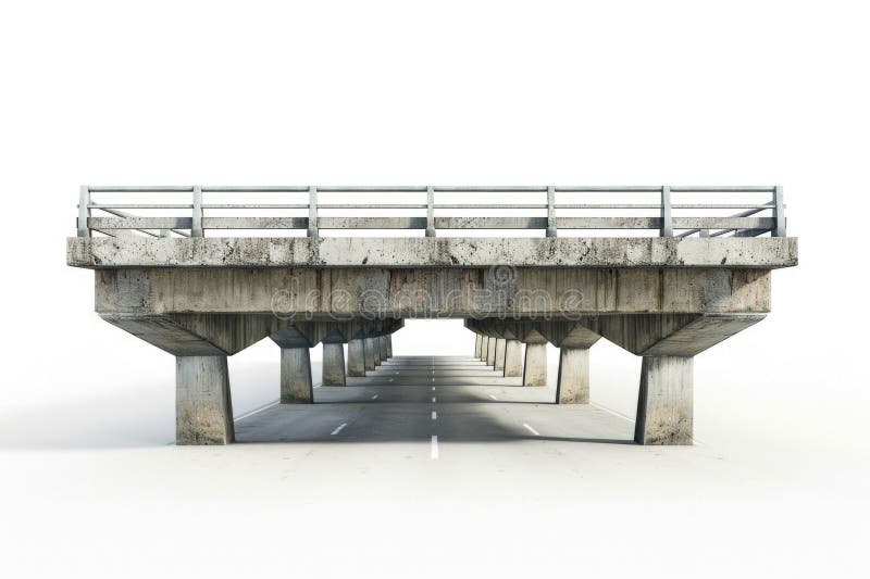 Highway Bridge on a White Background, Great for Architectural or ...
