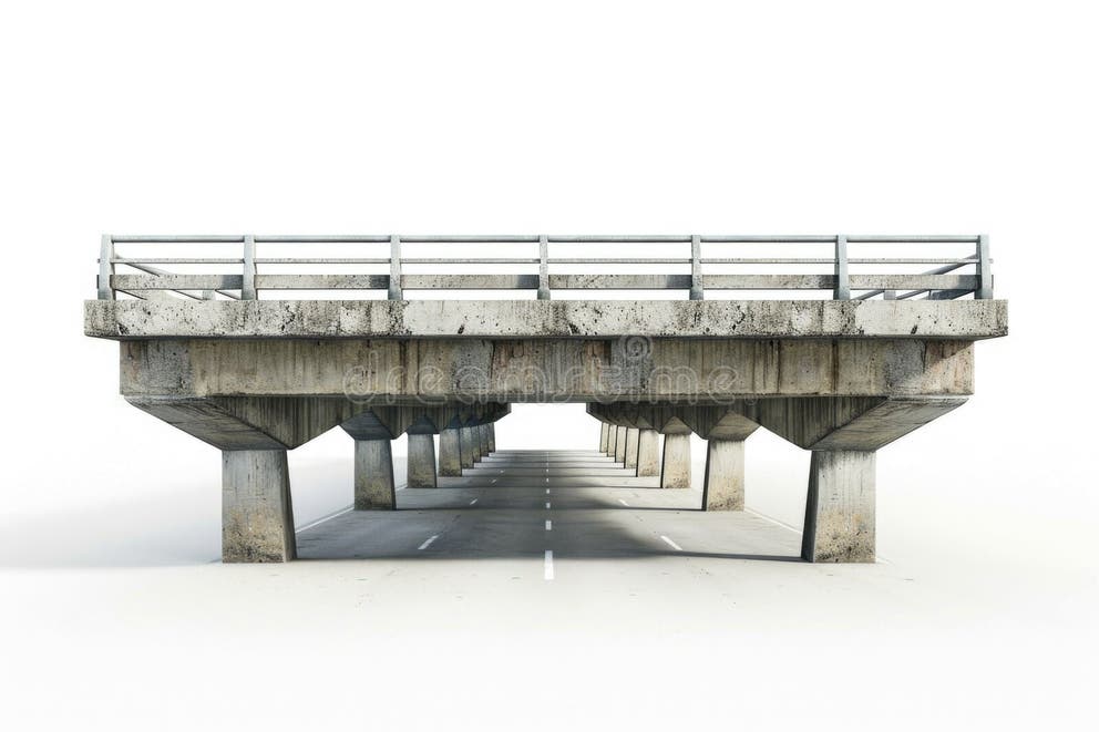 Highway Bridge on a White Background, Great for Architectural or ...