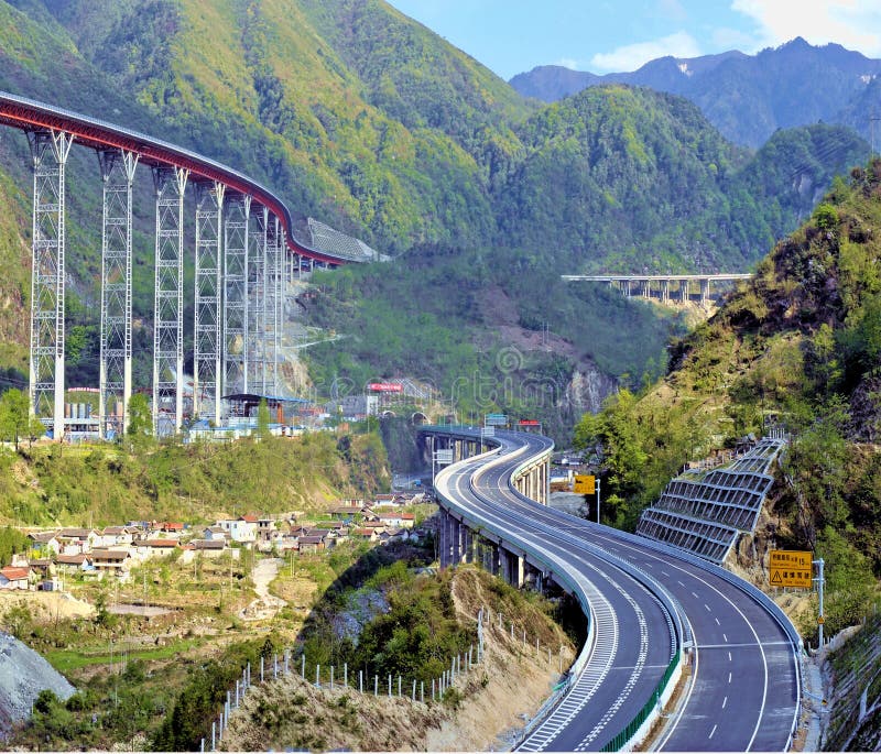 Highway Bridge stock image. Image of landmark, perspective - 42406343