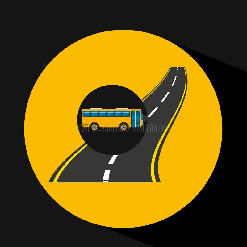 Highway Bus Transport Public Stock Vector - Illustration of ride, move ...