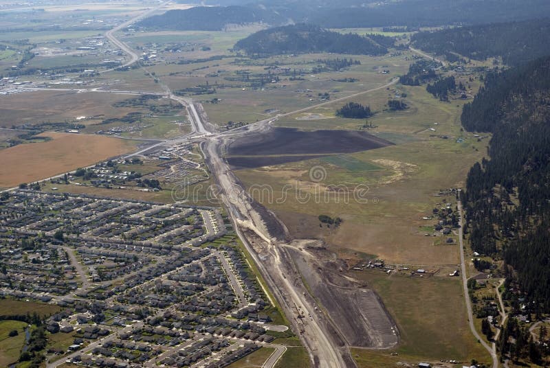 Highway Bypass Under Construction Stock Image - Image of montana ...