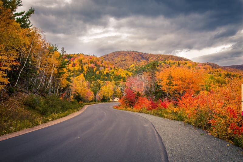 Highway in Cape Breton in Fall Stock Photo - Image of coast, colorful ...