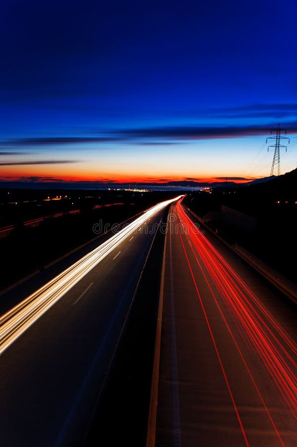 Car light trails stock image. Image of colorful, horizontal - 29248239