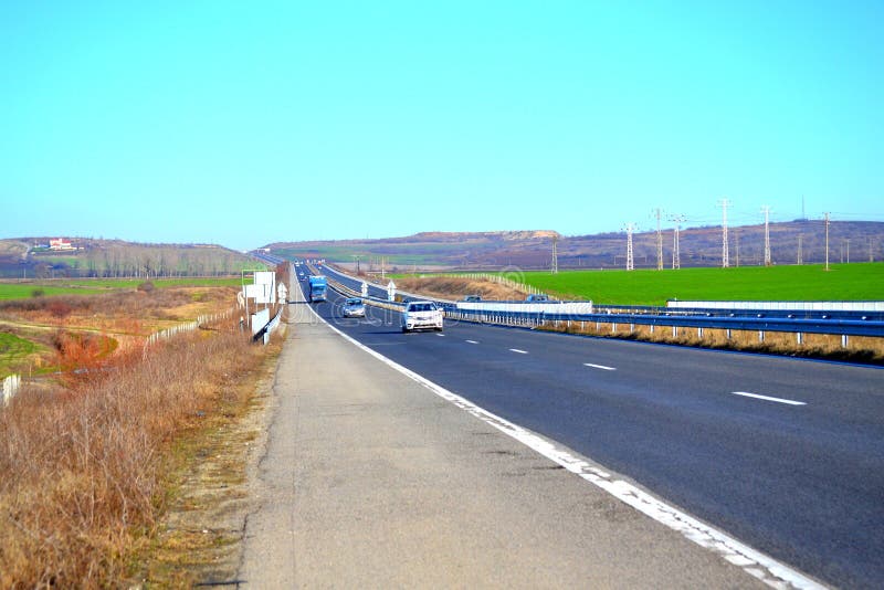 Highway editorial photography. Image of road, farmland - 51687497