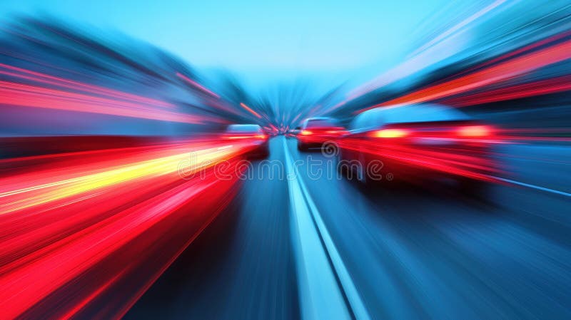 A Highway with Cars Moving at High Speed. Stock Photo - Image of ...