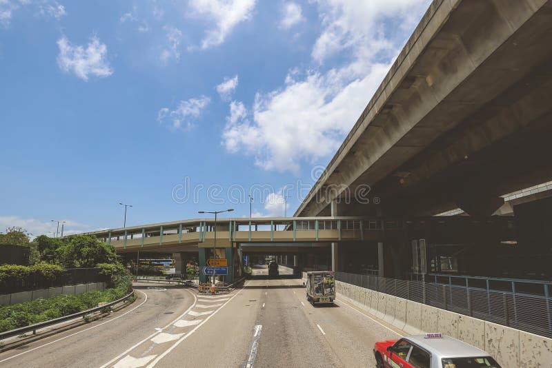 Highway with Cityscape, the Street View at HK May 4 2023 Editorial ...