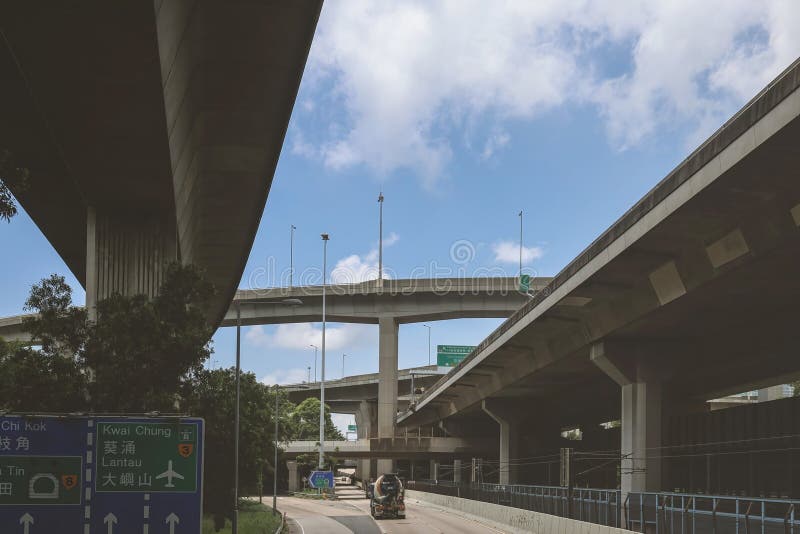 Highway with Cityscape, the Street View at HK May 4 2023 Editorial ...