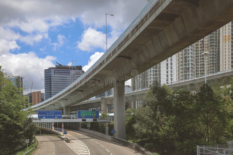 Highway with Cityscape, the Street View at HK May 4 2023 Editorial ...