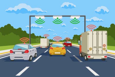 Highway Communication System Vector Infographics Stock Vector ...