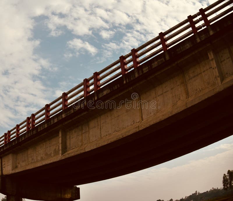 A Highway Concrete Bridge Unique Photo Stock Photo - Image of ...