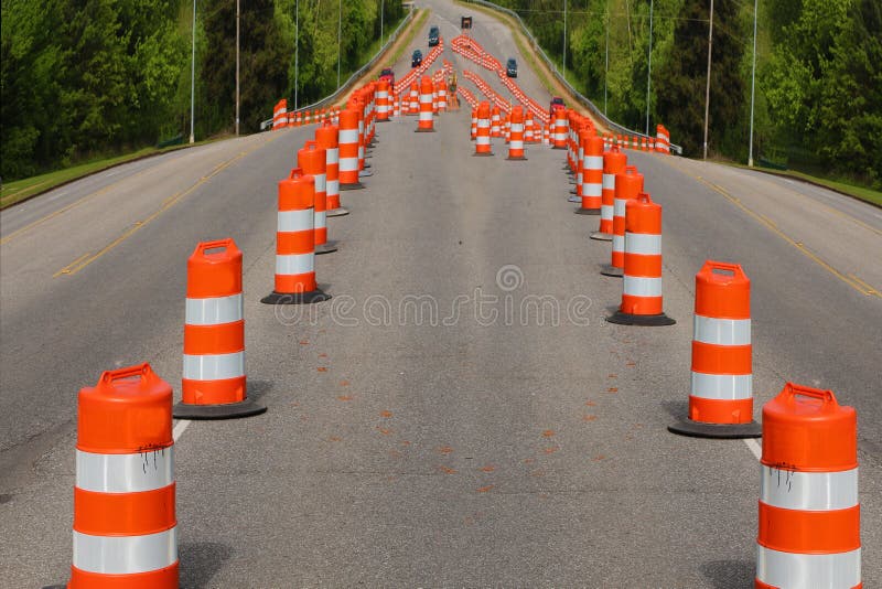 Roadwork barriers stock photo. Image of road, construct - 9893930