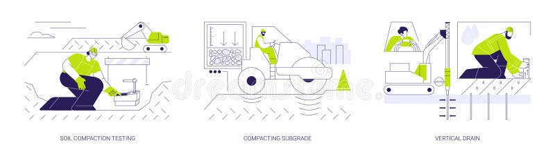 Highway Construction Abstract Concept Vector Illustrations. Stock ...