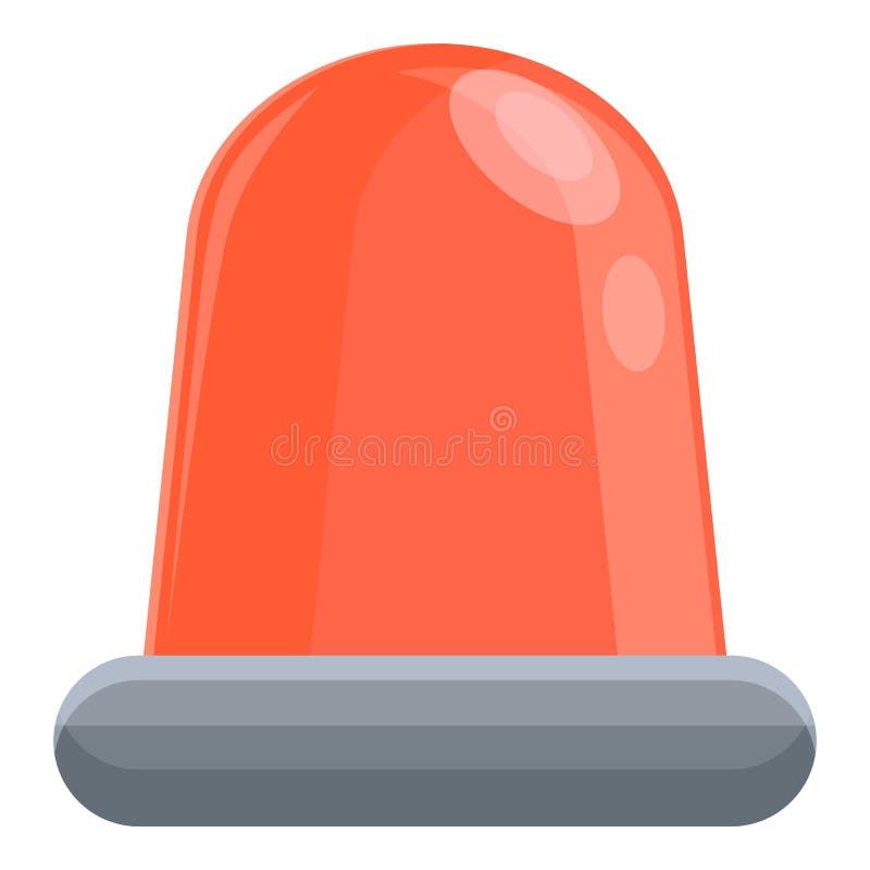 Highway Construction Red Flashlight Icon, Cartoon Style Stock Vector ...