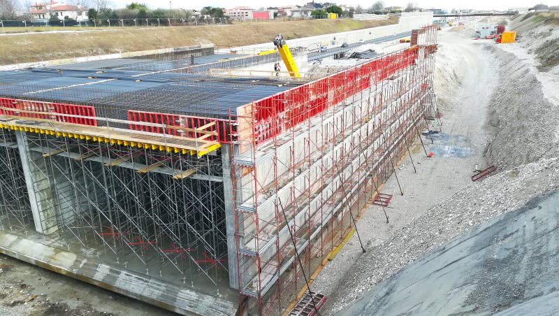 Highway Construction Site View. Civil Engineering Stock Photo - Image ...