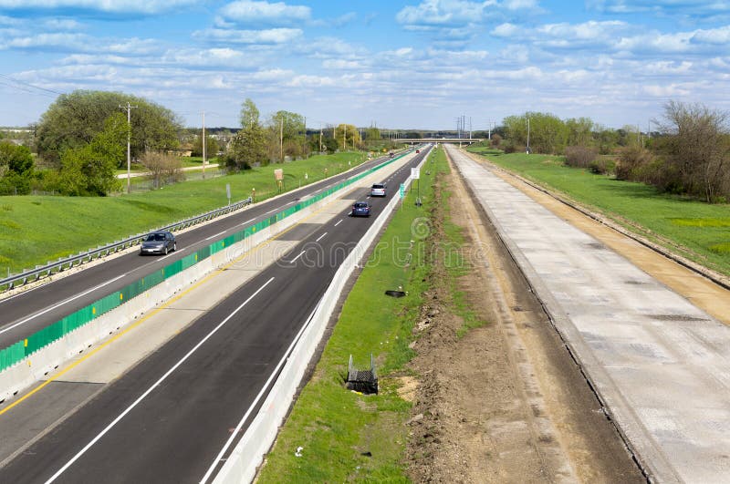 Highway construction stock image. Image of road, fast - 32277659