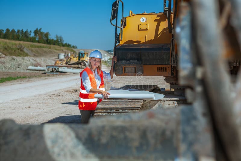 Highway construction stock image. Image of engineering - 202146387