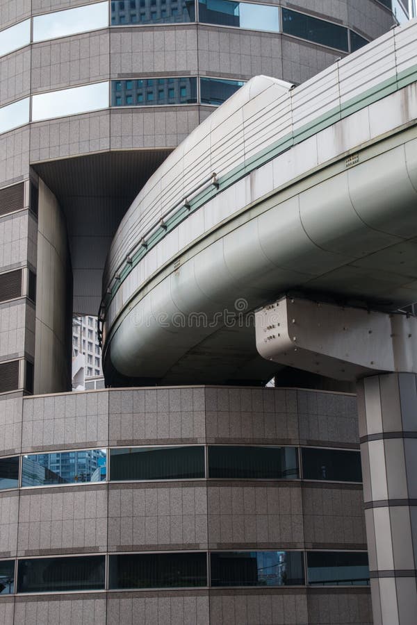 Highway Crossing Inside Gate Tower`s Building in Japan Stock Image ...