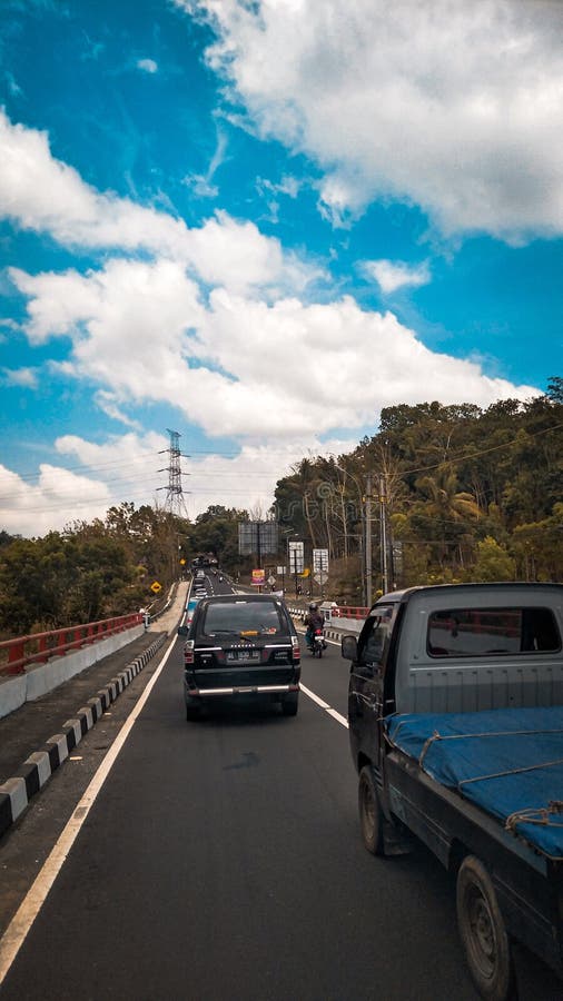 Highway during the Day when the Weather is Hot and Skies are Clear ...