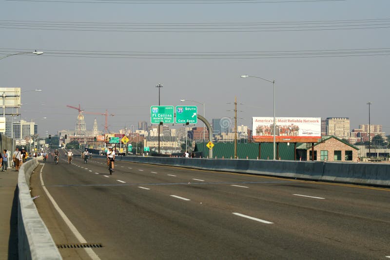 Denver city by night stock image. Image of town, bridge - 11561311
