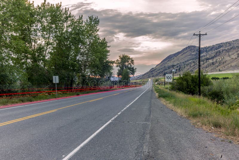 Highway 99 in the Desert after Cache Creek in British Columbia Stock ...