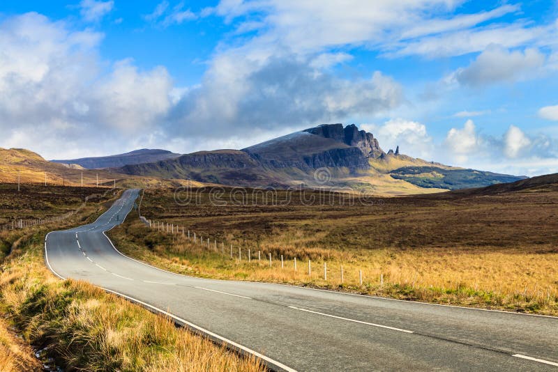 Highway through a Desolate Landscape Stock Image - Image of freeway ...