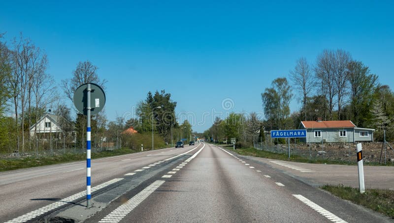 Highway E22 in Blekinge, Eastern Sweden Editorial Photography - Image ...